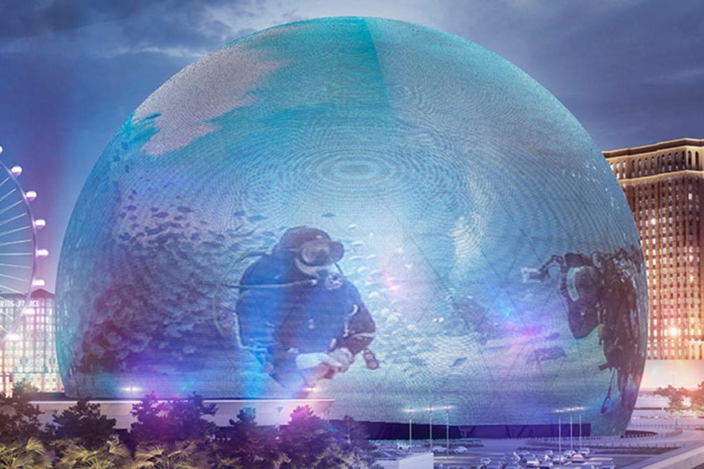 Sphere teste son dôme vidéo LED géant à Las Vegas